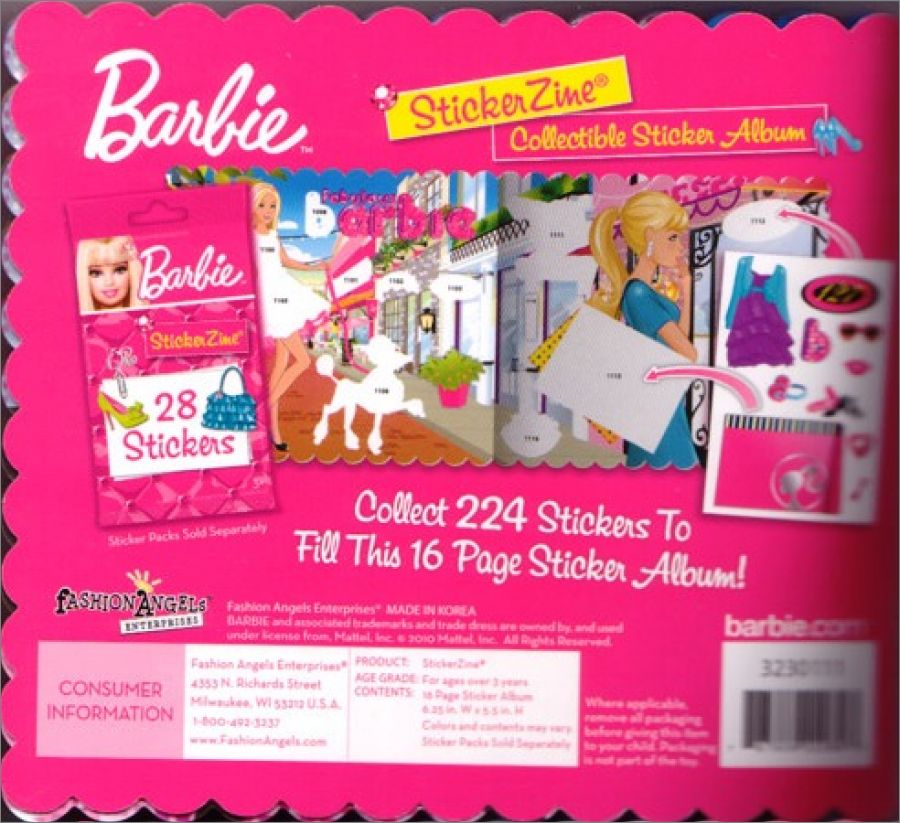 Barbie - Stickerzine - Fashion Angels Enterprises Jouets / Figurines