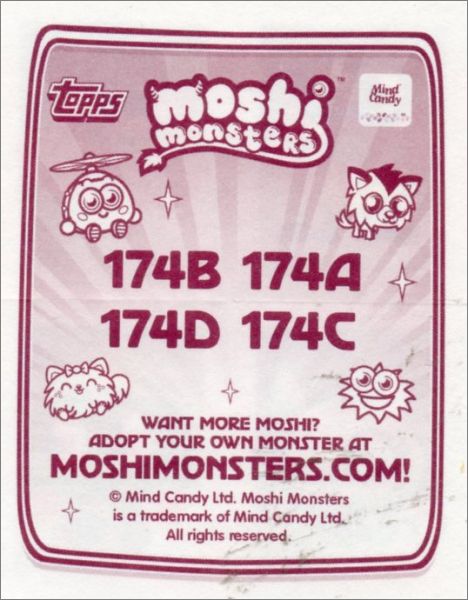 Moshi Monsters (2013) - Stickers Album - Topps - Angleterre Jeux