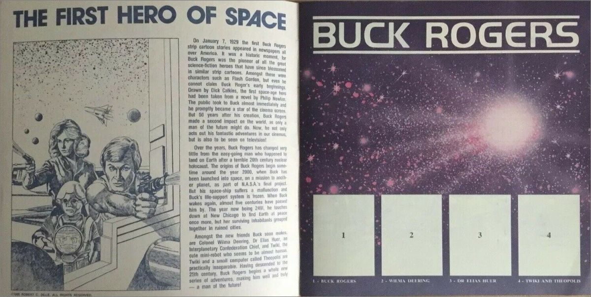 Buck Rogers - Sticker Album - Figurine Panini - 1980 Séries télé