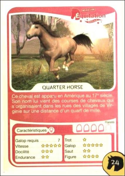 Mission Equitation - Online Trading Cards - Panini - 2008 Chevaux
